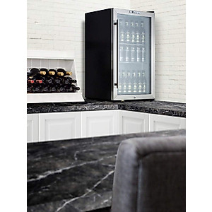 Summit SCR486L Beverage Refrigeration, Glass/Black