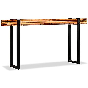 MSLAONXC Console Table,Vanity Desk,Display Table,Hallway Table,Entryway Table,End Table,Balcony Table,for Living Room,Couch,Hallway,Foyer, Kitchen Counter,Solid Reclaimed Wood Adjustable