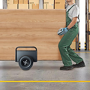 Yeeoy Heavy Duty Panel Dolly, Slab Dolly with Handle, 10" Solid Rubber Tires Wheels,1000LBS Load Capacity All Terrain Moving Cart for Heavy Drywall Sheet & Material Handling
