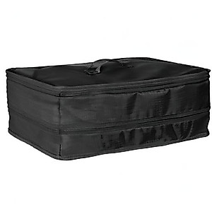 Pack and Fly Portable Luggage System - Packing Shelves & Packing Cube Organizer - Large Black