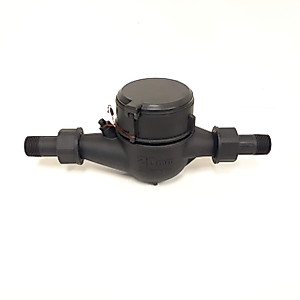 PRM 3/4 Inch Multi-Jet Nylon Totalizing Water Meter, Silicone Seals