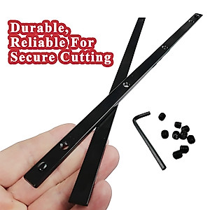 Guide Rail Connector Set P-45777 for Makita Track Saw Long Cuts， Also Compatible with Festool, Fit for DeWalt, Fit in Integrated Guide Rail T-Slots for Secure Cutting, 2 PCS, Black