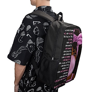 JYSDZSE African Girls Cute 3D Printed Backpacks Boys Girls Backpacks Lightweight Rucksack Backpack Picnic/Work/Travel - 17IN