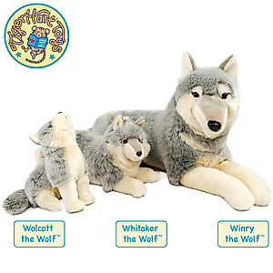 TigerHart Whitaker The Wolf - 14 Inch Stuffed Animal Plush Dog