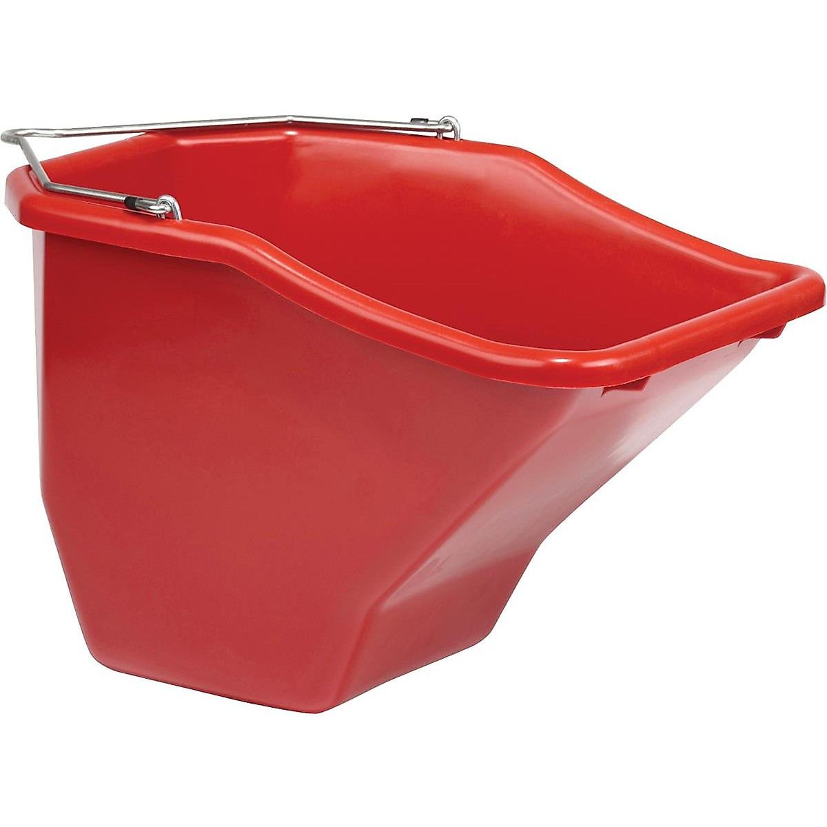 Little Giant® Plastic Better Bucket | Horse Feed Bucket | Ergonomically Designed | Flat Back Bucket | Made in USA | 20 Quarts | Red
