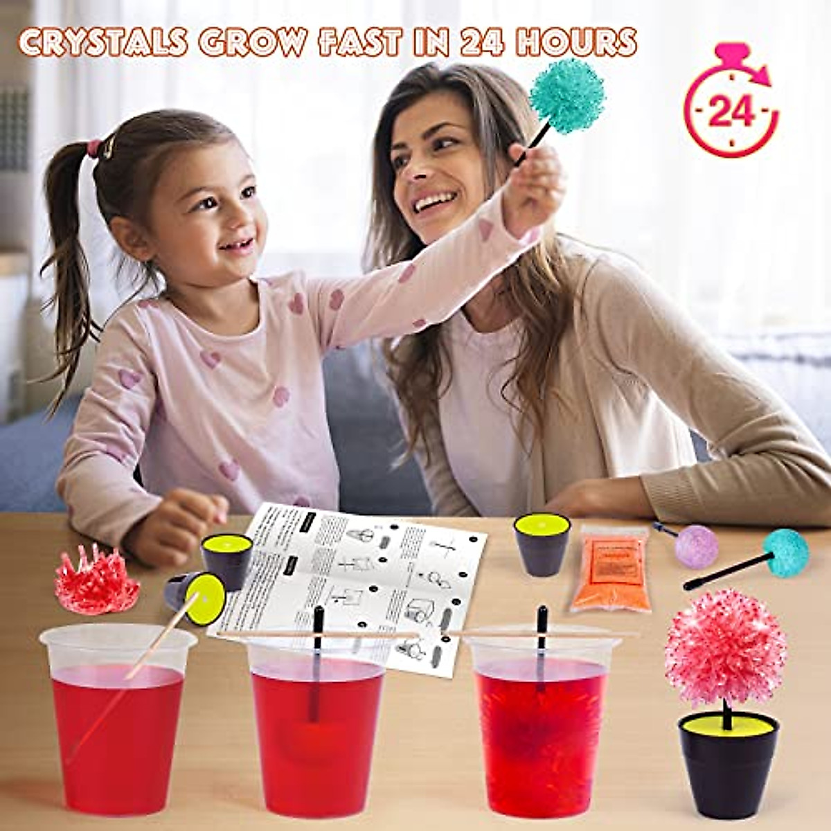 Crystal Growing Kit, STEM Projects Science Kits for Kids Age 8-12, Girls Toys 8-10 Years Old, Crafts Gift Toys for 6 7 8 9 10 11 12 years old Girls & Boys