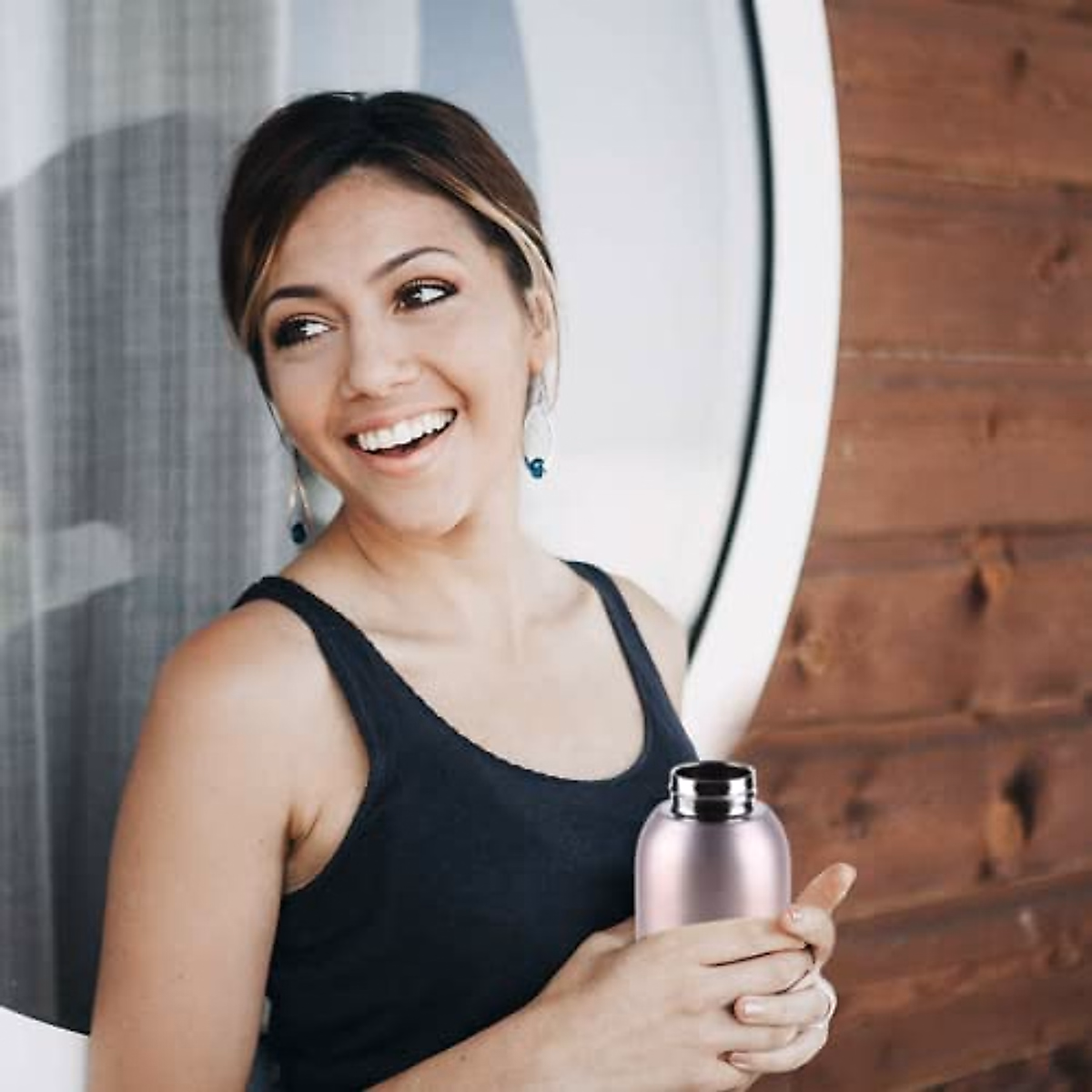 10.15oz/300ML Mini Thermal Mug Leak Proof Vacuum Flasks Travel Thermos Stainless Steel Drink Water Bottle Small Thermos Cups for Indoor and Outdoor (Rose Gold)