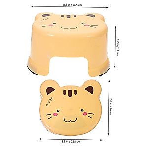 GRIRIW Cartoon Plastic Stool Portable Step Stool Outdoor Foot Stool Portable Potty Step Stool Mini Step Stool Hand Washing Stool Stools for Bathroom Step Stool Toddler Girl