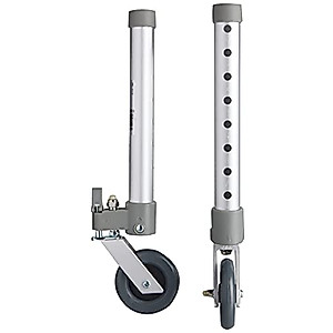 Drive Medical Locking Swivel Walker Wheels with Two Sets of Rear Glides, Gray