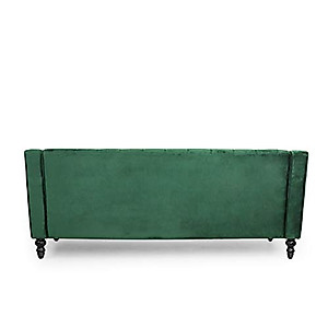 Christopher Knight Home Knouff Sofas, Emerald + Dark Brown