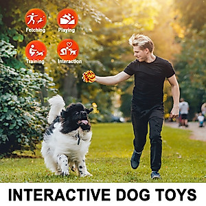 LosFong Large Dog Chew Toys for Aggressive Chewers, 6 Pack Almost Indestructible Dog Balls for Large Dogs, Heavy Duty Dental Cotton Dog Rope Toy for Medium Dogs, Puppy Teething Chew Toys