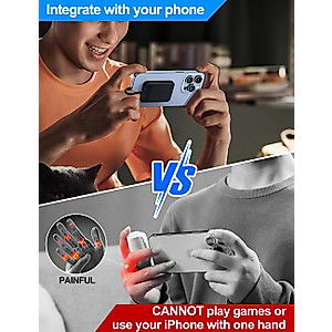 EMNT Mini Magnetic Portable Charger for iPhone,5200mAh Power Bank with Built-in Cable, Battery Pack Compatible with iPhone 14/13/12/11 Pro/Max/X/8/7/6 etc, Non-Wireless Charging