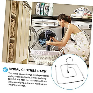 Housoutil 2pcs Swivel Hanger Hangers for Clothes Heavy Duty Garment Rack Quilt Hanger Quick-Drying Rack Spiral Shaped Clothes Drying Rack Quilt Blanket Hanging Rack Quilt Hanging Shelf Sock