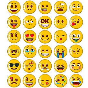 MORCART 30PCS Emoji Magnets for Fridge, Refrigerator Magnets for Locker Whiteboard Decorative School Cabinets Office Cubicle Magnetic Board Kitchen Classroom Funny Cute Magnets for Adults