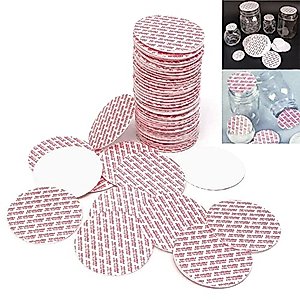 NANSHINE 500pcs Pressure Activated Seals Cap Liners Red 24mm/ 0.94" Foam Sealing inserts for Glass & Plastic Jar Bottles Containers No Induction Sealer Needed
