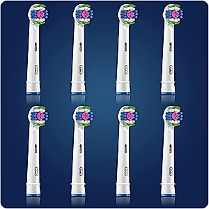 Braun Oral-B 4210201329428 3DWhite Toothbrush Heads with Cleanmaximiser Bristles for Brightening Cleaning in Letterbox Packaging Pack of 8
