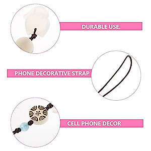Hemobllo Cell Phone Strap Cartoon Fox Phone Charm Key Chain Car Key Purse Pendant Hanging Pendants Decor White