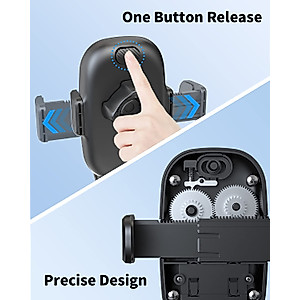 OQTIQ Suction Cup Phone Holder for Windshield/Dashboard, Phone Mount for Truck Car, 13-Inch Gooseneck Long Arm Sturdy Phone Mount with One Hand Operation, Compatible with All Phones