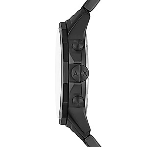 Armani Exchange Men's Quartz Watch with Stainless Steel Strap, Black, 22 (Model: AX1722)