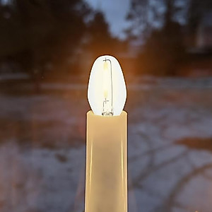 Westinghouse 5284000 0.4 Watt (4 Watt Equivalent) C7 Clear Filament LED Light Bulb, Candelabra Base, 2 Pack