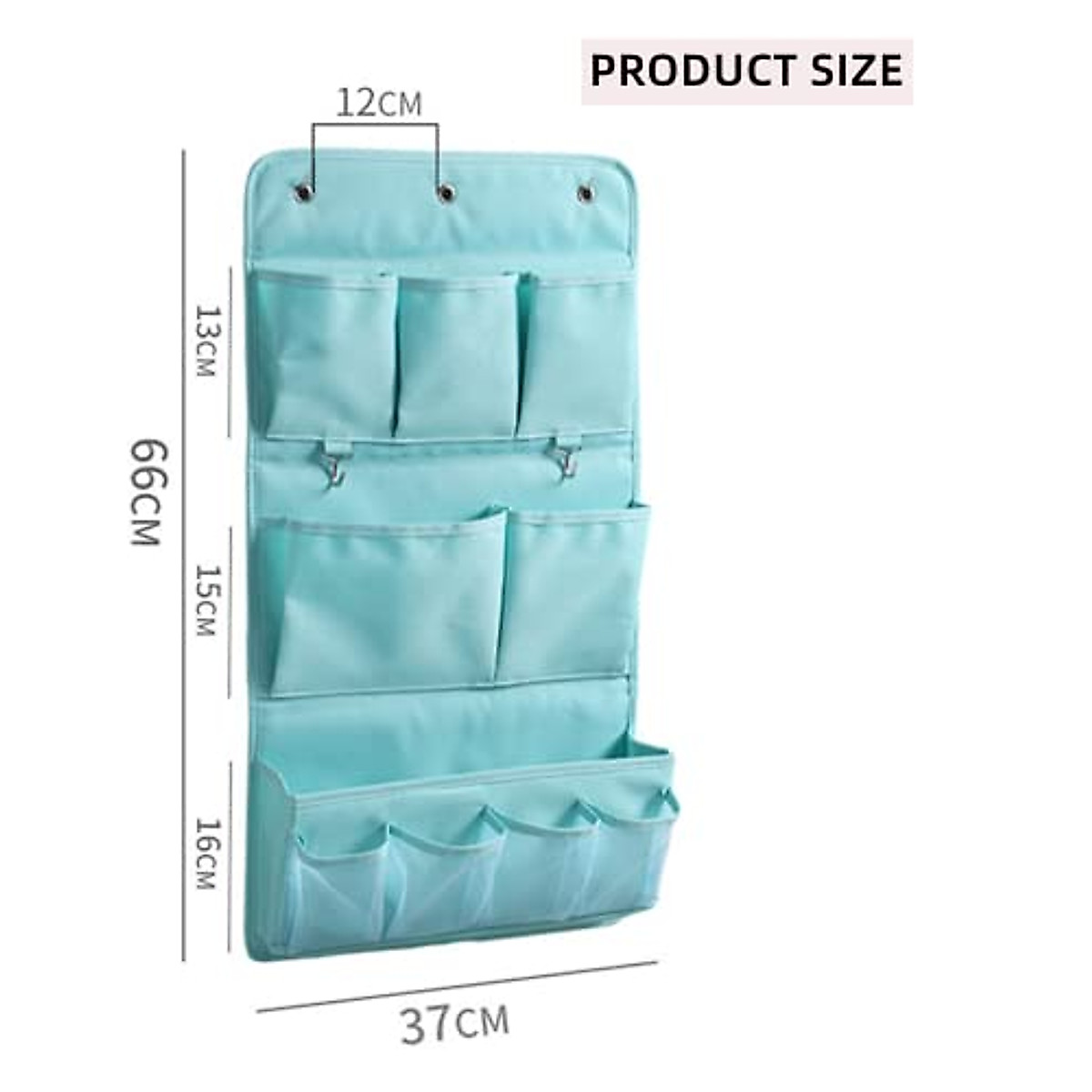 Lerkumey Over Door Hanging Organizer Hanging Storage Bags with 10 Pockets | Multifunctional Storage Bags Organizer with 3Pcs Adhesive Wall Hooks for Wall /Bedroom /Bathroom /Door /Closet (Blue)