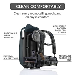 Prolux X8 Elite Backpack Canister Vacuum Cleaner with Premium Multi Point Adjustable Straps Deluxe Tools and Powerhead Kit