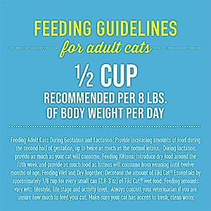 Tiki Cat Essentials High Protein, Complete and Balanced Dry Food for Cats and Kittens, Trout and Menhaden Fish Meal Recipe 6 lbs.