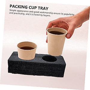 4 Pcs Milk Tea Cup Holder 2 Cups Foam Take Out Cup Holder Foam Bottle Holder Door Dash Supplies Small Baskets for Organizing Cup Holder Tray Insulation Pearl Cotton Beer re-usable
