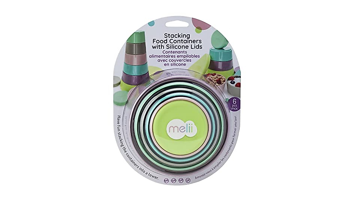 Melii Stacking & Nesting Food Containers with Silicone Lids