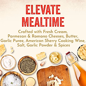 Bertolli Garlic Alfredo Sauce with Aged Parmesan Cheese, Authentic Tuscan Style Pasta Sauce made with Fresh Cream and Real Butter, 15 OZ