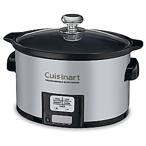 Cuisinart PSC-350 3-1/2-Quart Programmable Slow Cooker, Silver, 9-1/2 in H x 9.1 in W x 12.67 in L