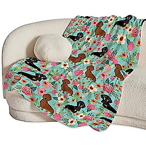 Dachshund Throw Blanket Dachshund Gifts for Girls Dogs Blanket for Kids Adults Super Soft Warm Plush Fleece Flannel Blanket for Sofa Couch Bed 40"x50"