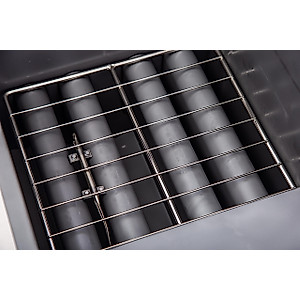 EASYROSE Gas Deep Fryer Commercial Deep Fryer with 2 Baskets 45-55 lb. Capacity 4 Tube Natural Gas Floor Fryer, 120,000 BTU, ETL Listed