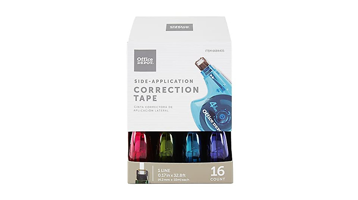 Office Depot Side-Application Correction Tape - Precise & Quick Corrections