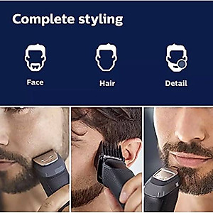 PHILIPS Norelco MG3910/40 Multigroom All-in-One Face and Hair Trimmer Series 3000, 15 attachments