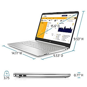 HP 15.6" FHD Touchscreen Business Laptop, 11th Gen Intel Core i3-1115G4 Processor, Windows 10 Pro, 12GB RAM, 256GB SSD, HDMI, WiFi 5, Fingerprint Reader, Long Battery Life, PCS