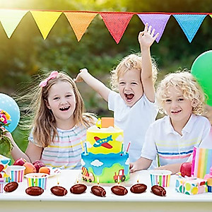 10 Count Football Shaped Candles Sports Unscented Birthday Candles Football Cake Decorations for Baby Shower Wedding Party Supply