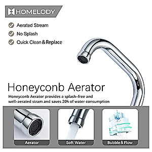 Bathroom Faucet, HOMELODY 2 Handles Bathroom Faucet Chrome, 8 inch Widespread Faucet for Bathroom Sink, 3 Hole Bathroom Sink Faucet Bath Sink Faucet with Pop Up Drain