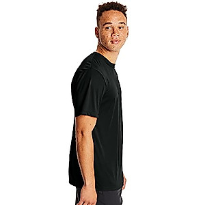 Hanes mens Sport Cool Dri Performance Tee fashion t shirts, Black, Large US-(Pack of 2)