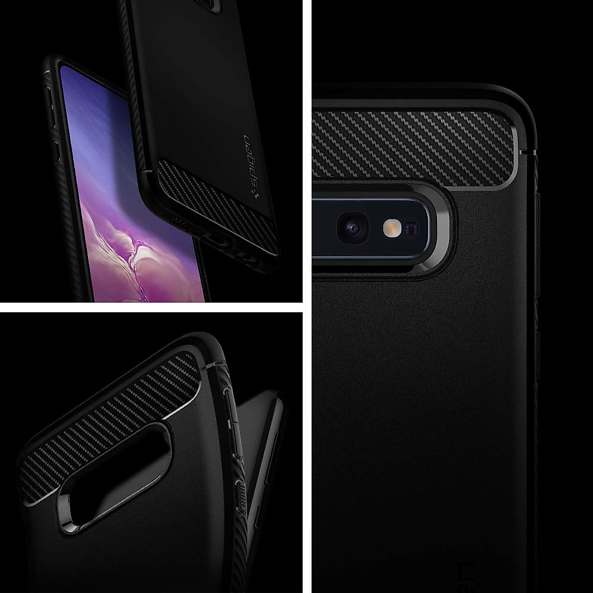 Spigen Rugged Armor Designed for Samsung Galaxy S10e Case (2019) - Matte Black