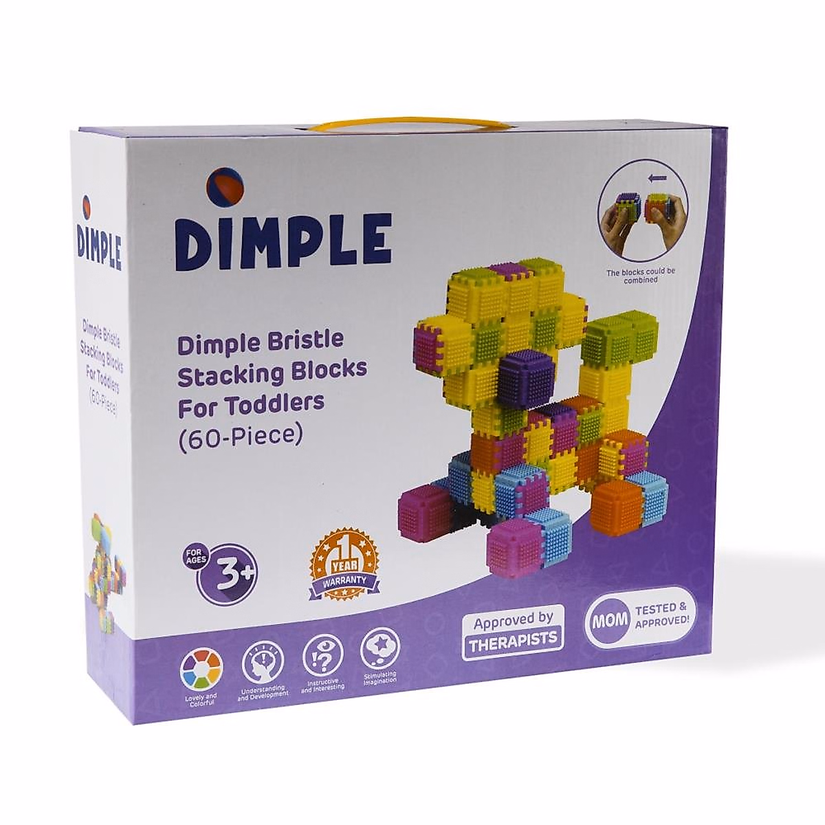 Dimple DC5190 360 Piece Set Interconnecting Stacking Building Toy Set for Boys & Girls, Makes 60 Blocks, Educational Fun, Great for Toddler Children