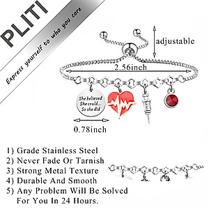 PLITI Phlebotomist Gift Phlebotomy Technician Gift Phlebotomy Graduation Gift She Believed She Could So She Did Bracelet (she believed Phlebotomy bg)
