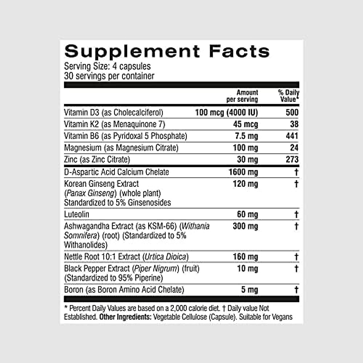 Prime Male Natural Testosterone Booster 120 Capsules