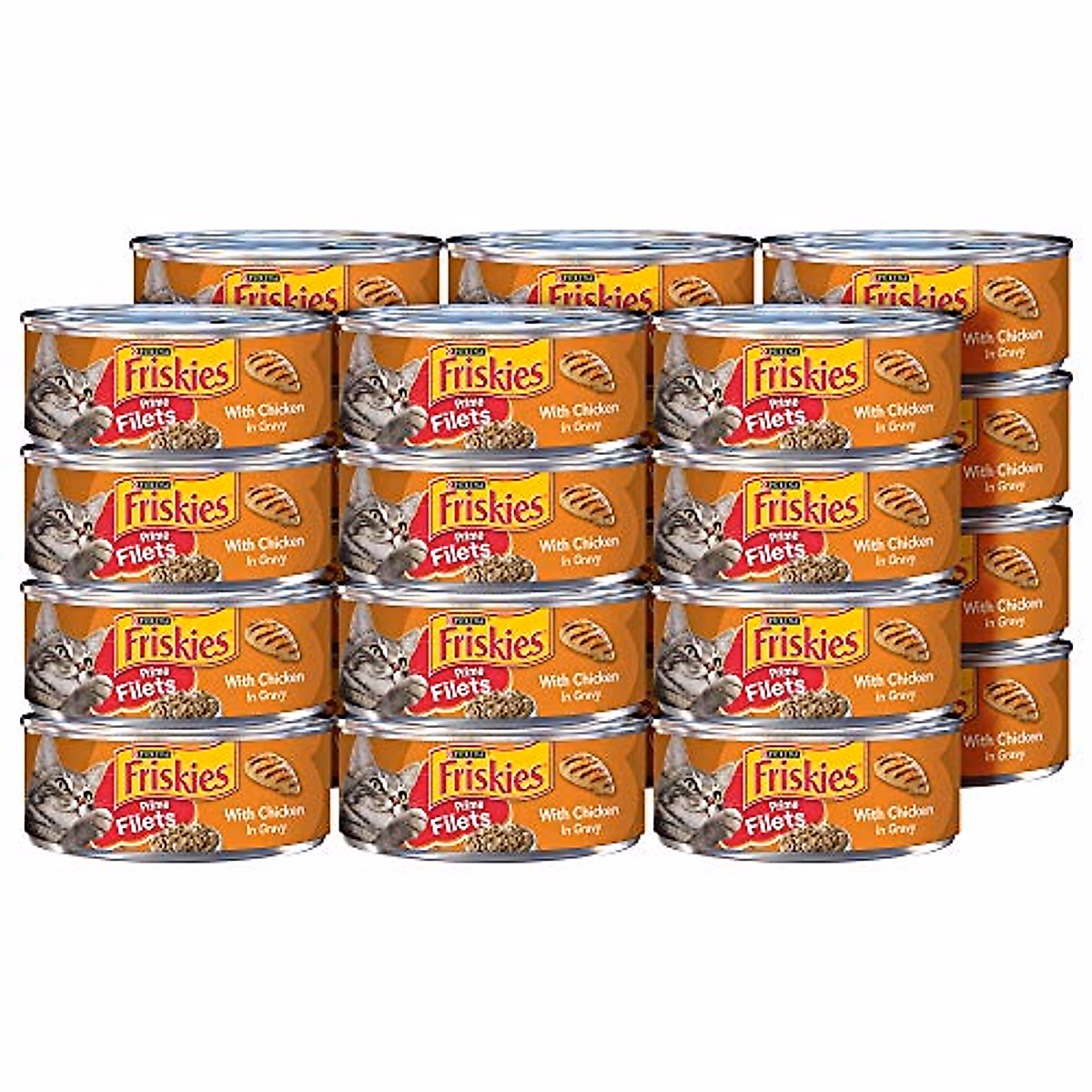 Purina Friskies Gravy Wet Cat Food, Prime Filets With Chicken - (24) 5.5 oz. Cans