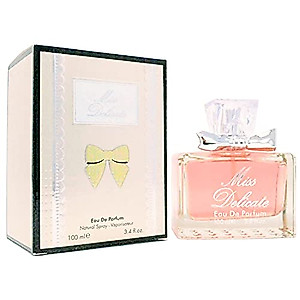 META-BOSEM Miss Delicate, Women Perfume Eau de Parfum Natural Spray - Floral Fresh Scent - Sweet Fragrance - Great Holiday Gift - for All Day Use - a Classic Bottle, 3.4 Fluid Ounce/100Ml