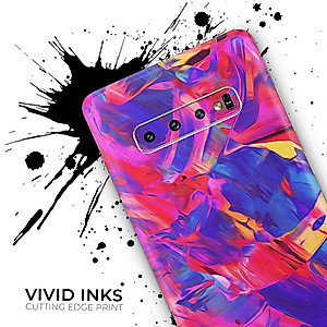 DesignSkinz Liquid Abstract Paint Remix V33 Protective Vinyl Decal Wrap Skin Cover Compatible with The Samsung Galaxy S20 (Screen Trim & Back Glass Skin)