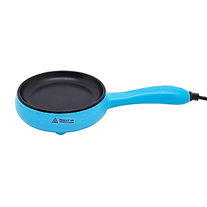 ZXTINGSHOP 6 Inch Frying Pan - 450W Nonstick Electric Skillet Fry Pan, Mini Frying Pan Egg Pan, 180°C/356°F, Blue
