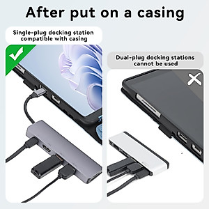 Omnpak Case for Microsoft Surface Pro 7+ (2021)/Surface Pro 7(2019)/Surface Pro 6(2018)/Surface Pro 5(2017)/Surface Pro 4, Adjustable Viewing Angle, Compatible with Type Cover Keyboard