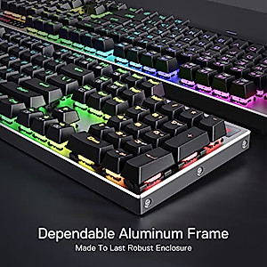 Redragon K556 PRO Upgraded Wireless RGB Gaming Keyboard, BT/2.4Ghz Tri-Mode Aluminum Mechanical Keyboard w/No-Lag Connection, Hot-Swap Linear Quiet Red Switch