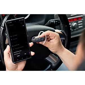 TELLUR VOX 60 Bluetooth Headset, Handsfree Earpiece, BT v5.2, Multipoint Two Simultaneous Connected Devices, 360° Hook for Right or Left Ear, iPhone and Android, Car Charger Included